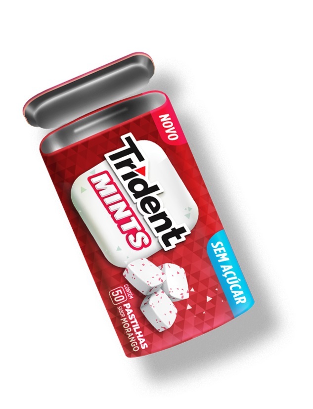 Trident Mints Morango Sem Açúcar 22,5 G | Nutrivida